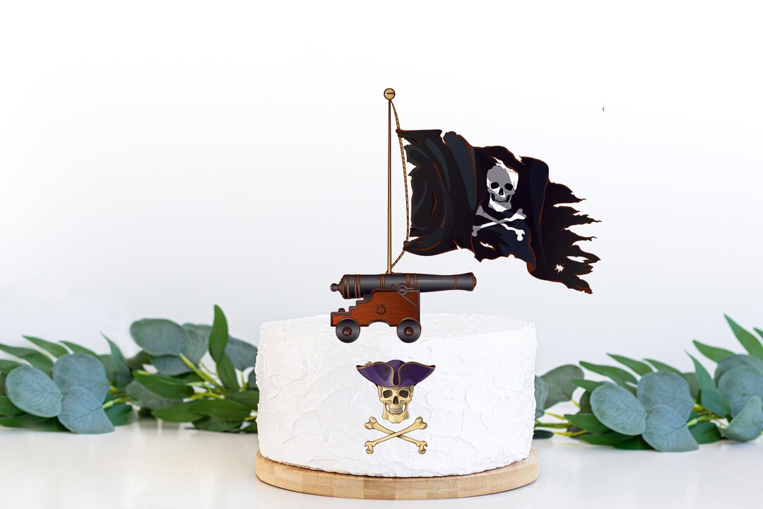 Pirate Birthday Decor Pirate Party Cake Topper for Instant Printing 7 ...