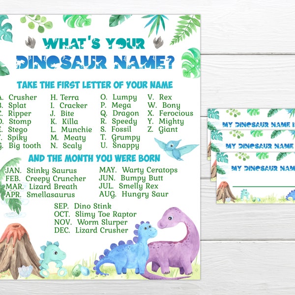 Dinosaur Party Game - Etsy