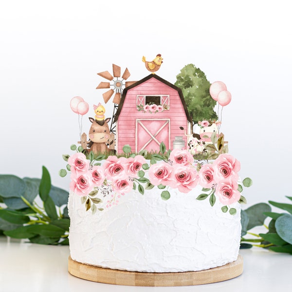 Farm Cake Topper - Etsy