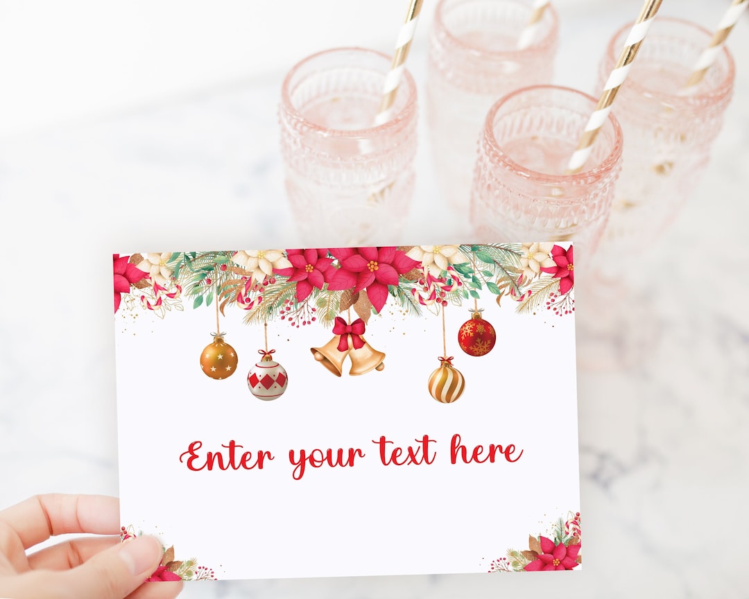 Editable Christmas Sign Template Set Includes 5 Editable Christmas ...
