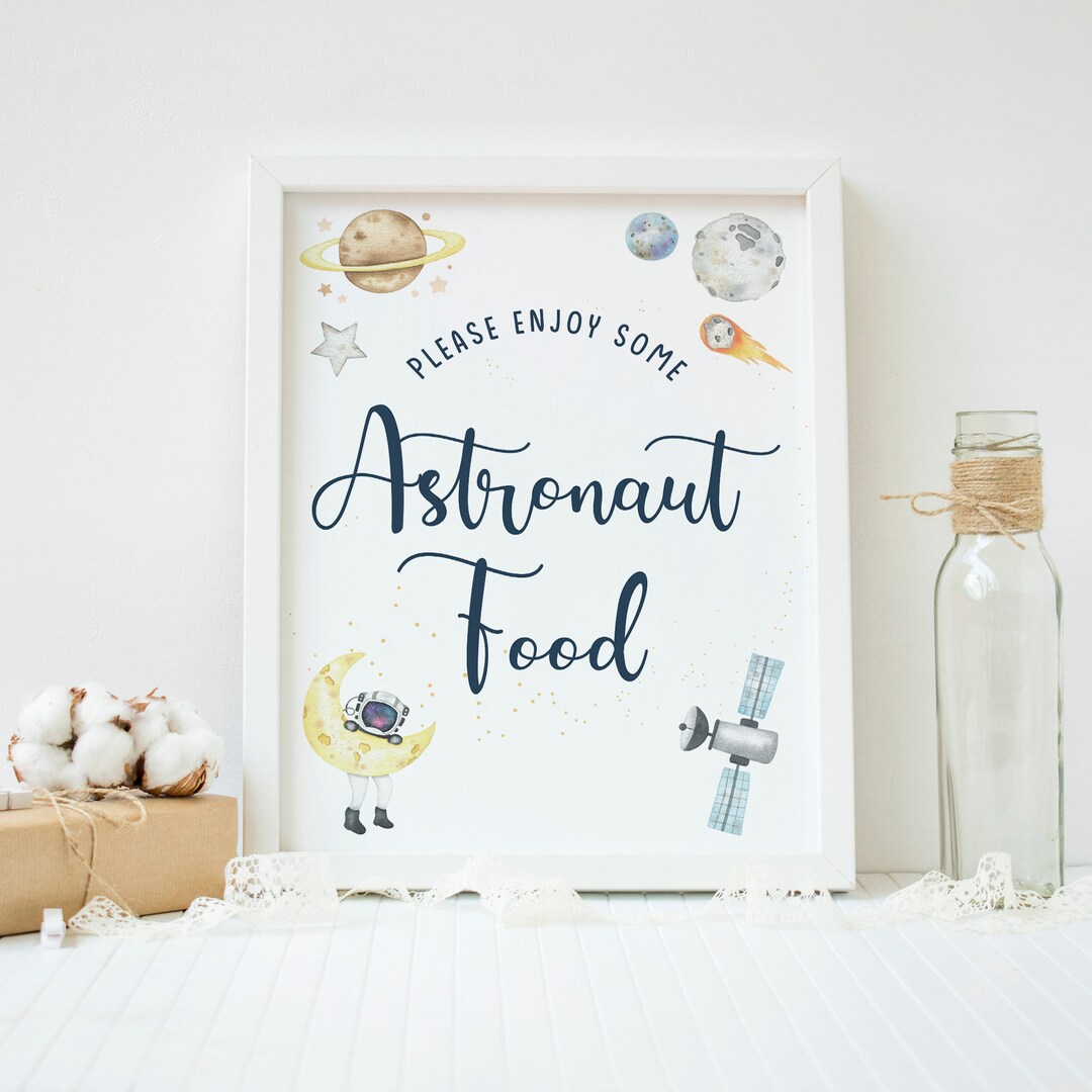 Outer Space Party Signs Party Custom Food Signs Editable Outer Space ...