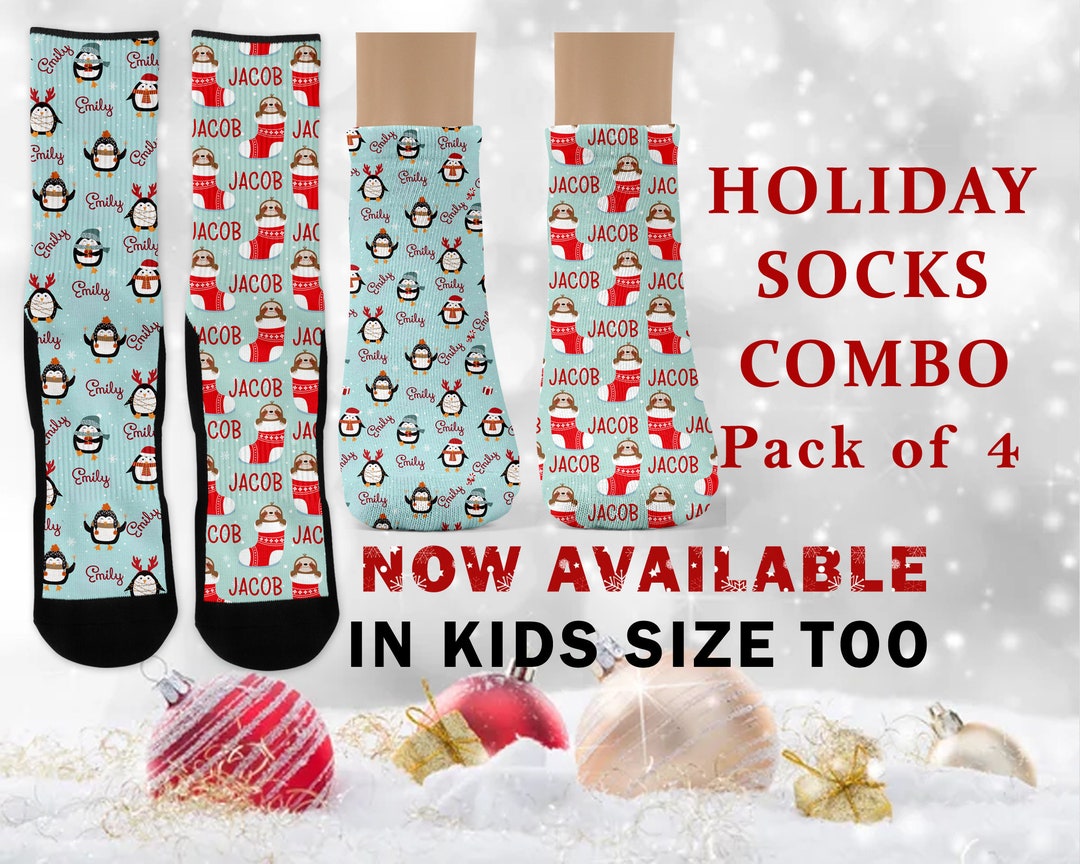 Personalized Christmas Socks,stocking Stuffer for Kids or Adults ...
