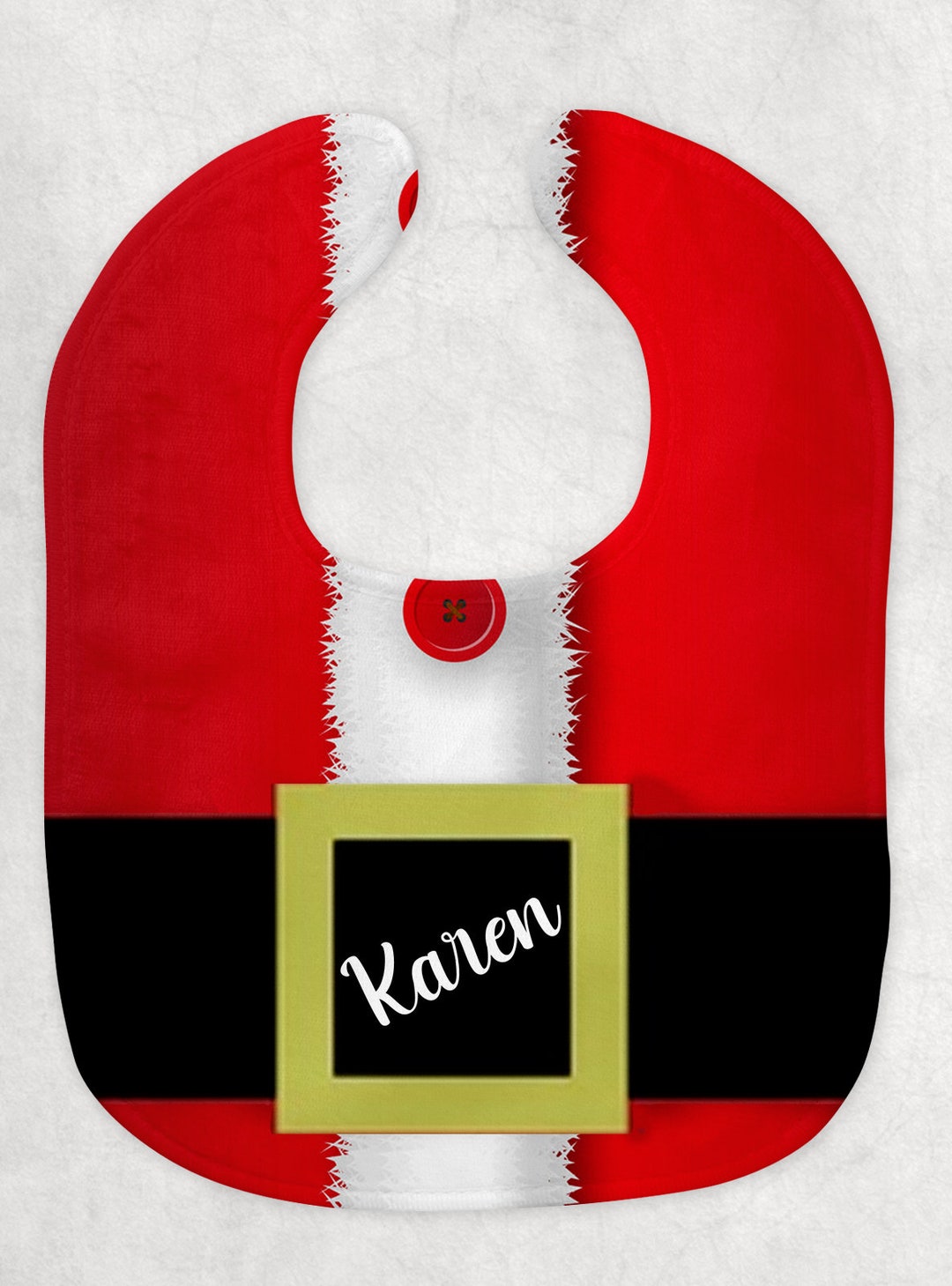 Santa Costume Bib holiday Gift Idea Christmas Gift Idea - Etsy