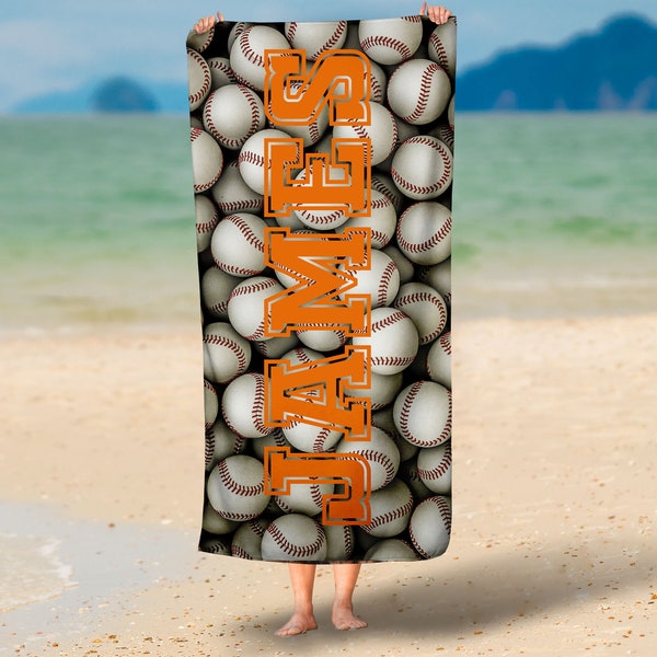 Baseball Beach Towel - Etsy