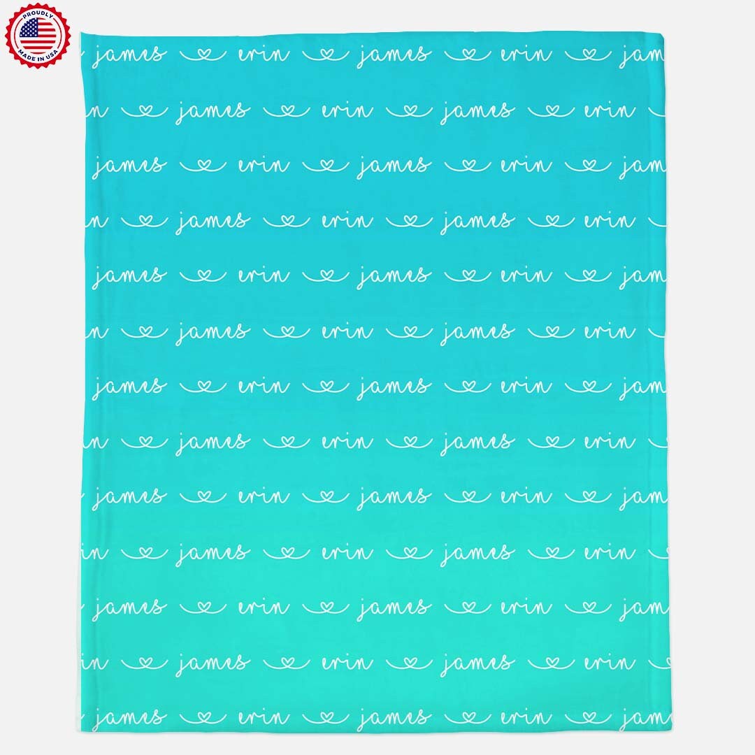 Color Background Personalized Baby Name Blanket Baby Shower | Etsy