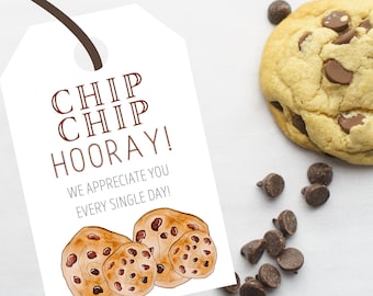Printable Gift Tag | Cookie Gift Tag | Chip Chip Hooray Gift Tag ...