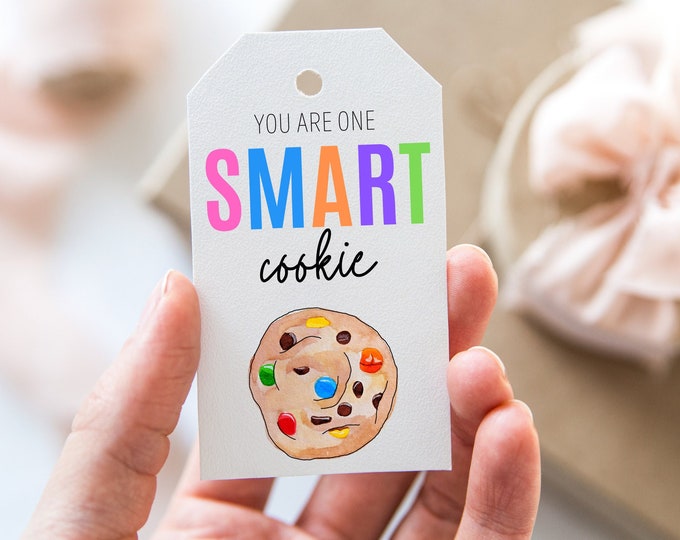 Smart Cookie Printable Gift Tag, Back to School Gift, Gifts for ...