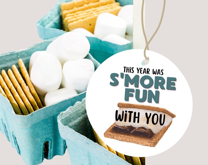 S'mores Gift Tag Printable, This Year Was S'more Fun With You, Gift Tag ...