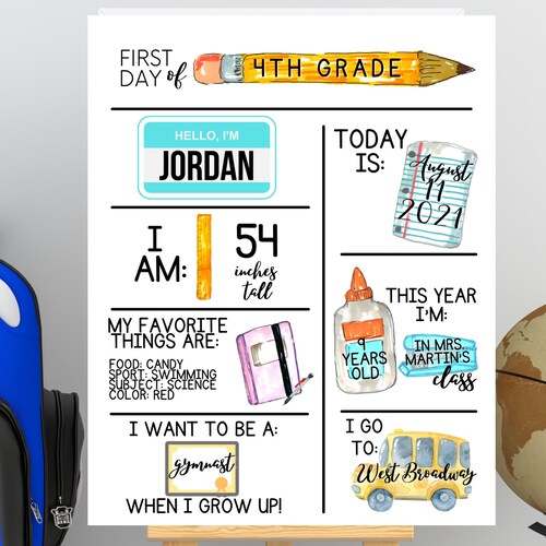 Back to School Interview First Day of School Activity | Etsy