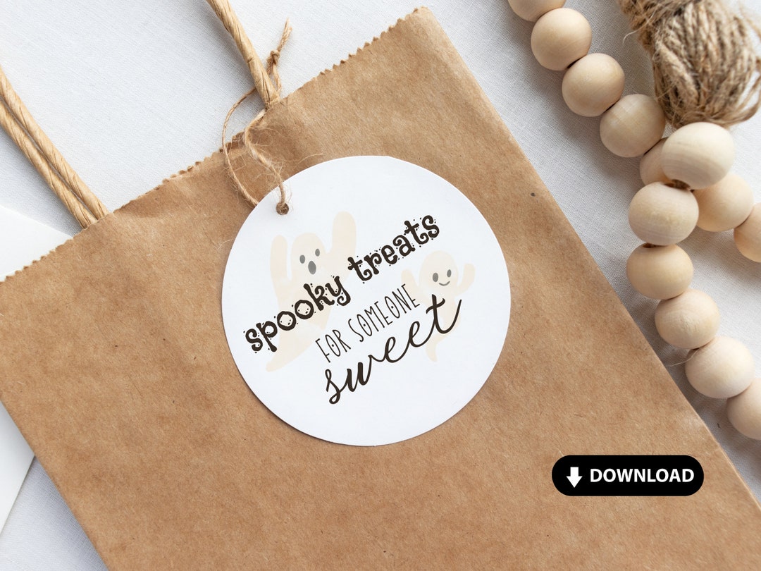 Halloween Printable Gift Tag, Spooky Treats for Someone Sweet ...