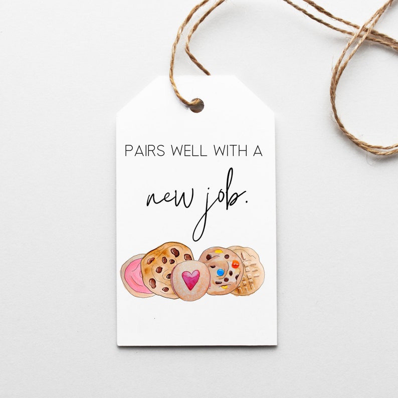 Pairs Well With New Job Tag New Employee Gift New Job Gift - Etsy