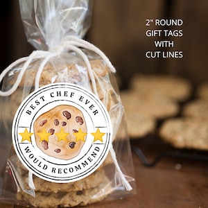 PRINTABLE Best Chef Ever Gift Tag, Best Chef, Cookie Gift Tag, Hostess ...