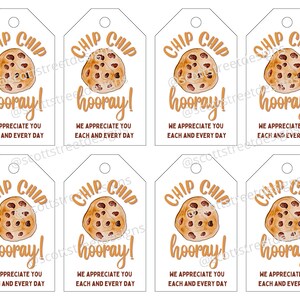 Chip Chip Hooray Printable Gift Tag | Appreciation Gift | Chocolate ...