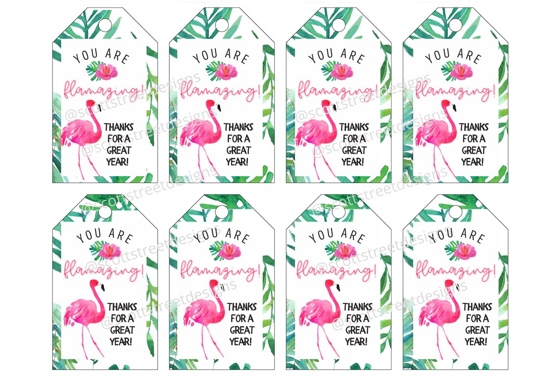 You Are Flamazing Printable Gift Tag Last Day of School - Etsy