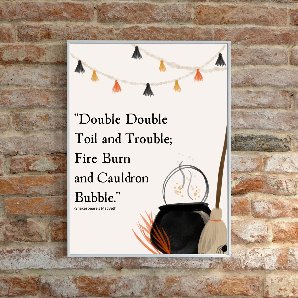 Double Double Toil and Trouble Printable Halloween Sign - Etsy