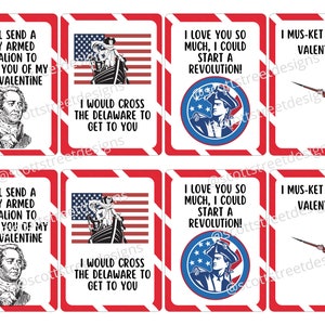 Printable History Valentine Card, Founding Fathers Valentine Card ...