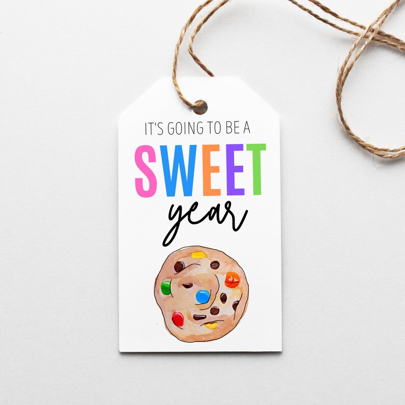 It's Going to Be A Sweet Year Printable Gift Tag Back to - Etsy