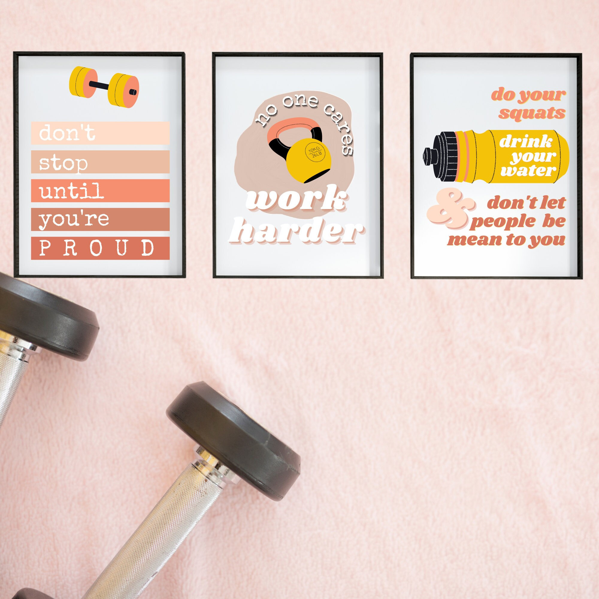 PRINTABLE Gym Wall Art, Exercise Motivation, Home Gym Decor, Workout ...