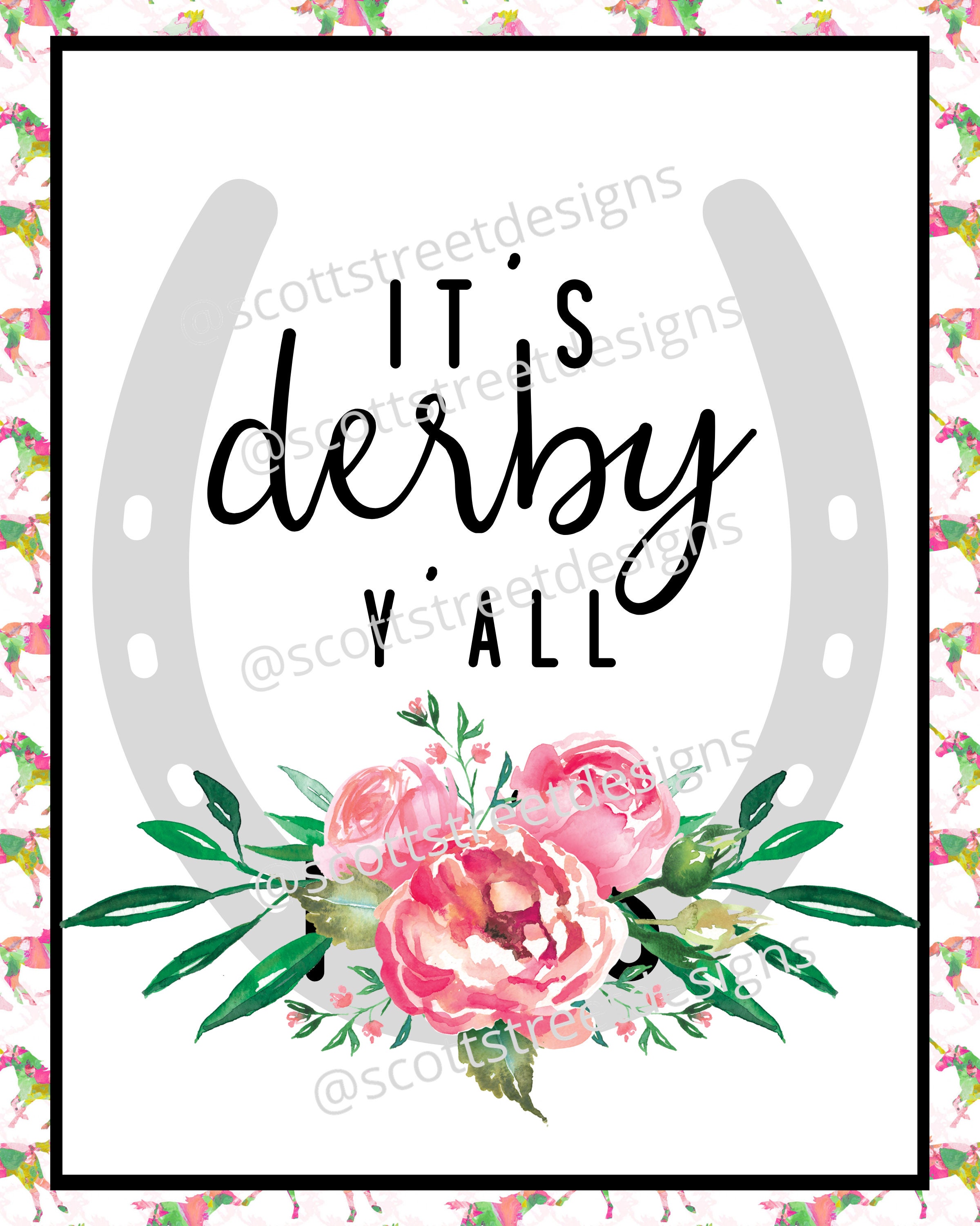PRINTABLE It's Derby Y'all Derby Party Printable - Etsy