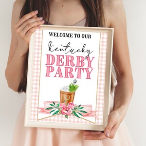 Welcome Derby Party Sign, Derby Party Printable, Derby Party ...