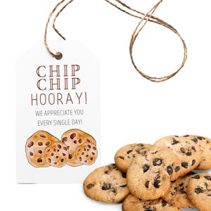 Printable Chip Chip Hooray Gift Tag, Chocolate Chip Cookie Tag ...