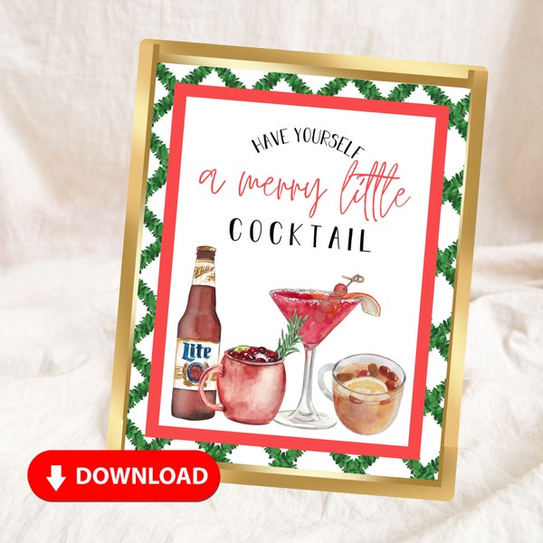 Holiday Drink Signs - Etsy
