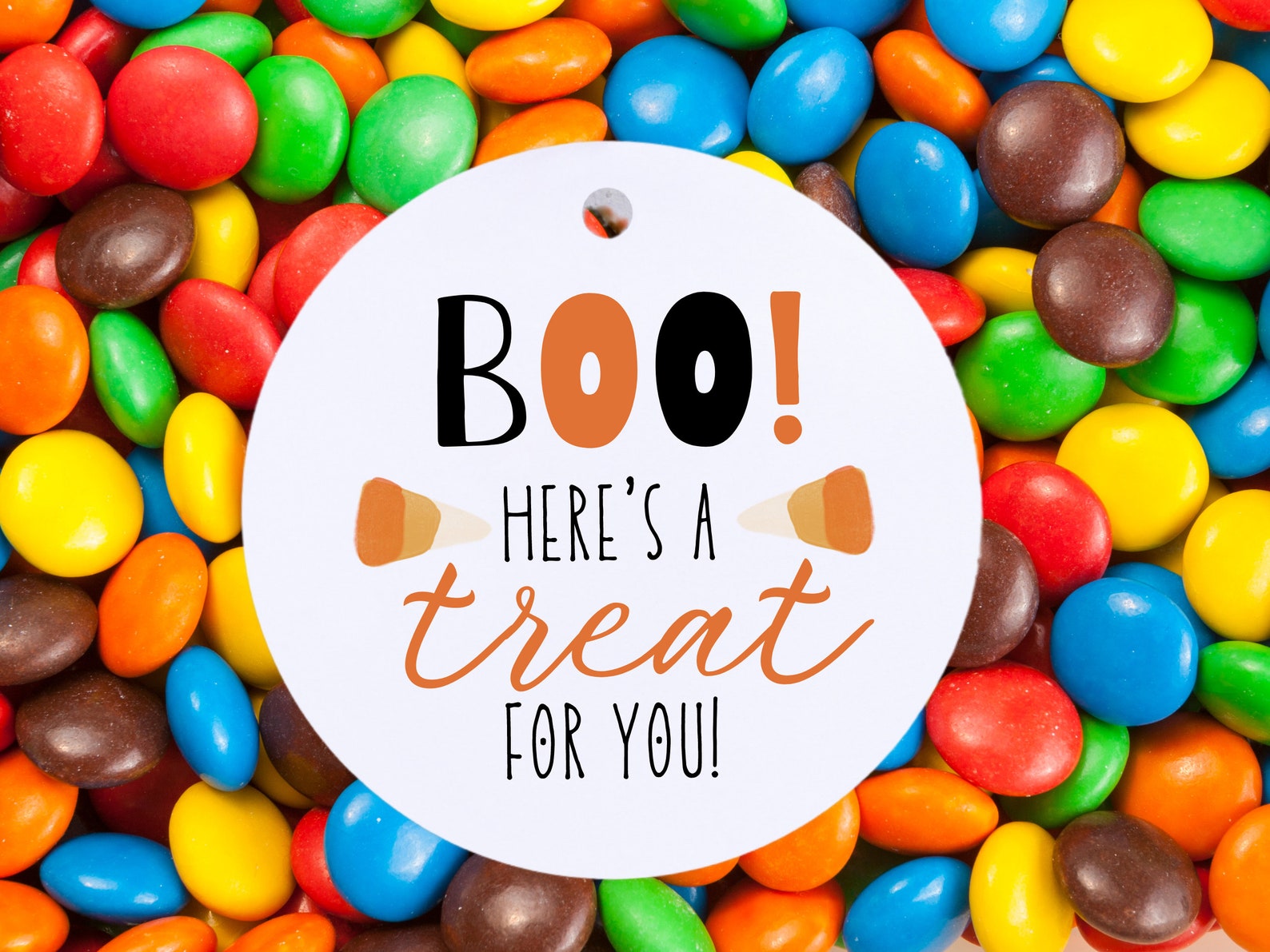 Halloween Printable Gift Tag, Boo Here's a Treat for You, Halloween ...