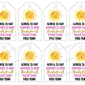 PRINTABLE School is Out Summer is Here Gift Tag, Last Day of School ...
