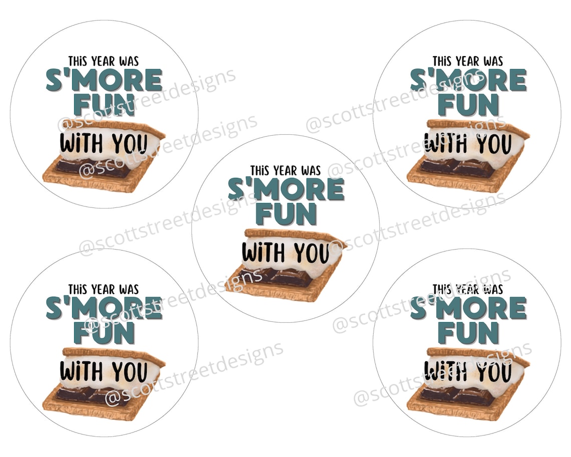 S'mores Gift Tag Printable This Year Was S'more Fun - Etsy