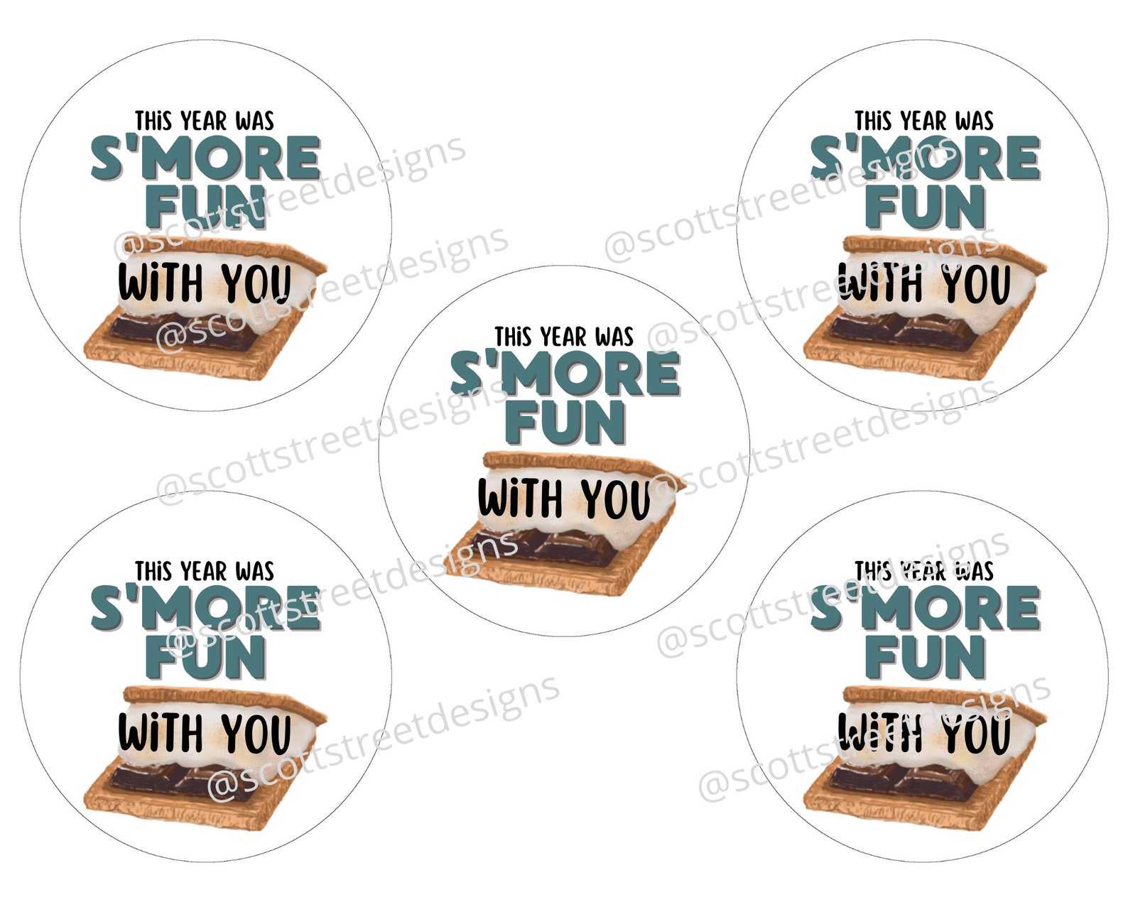 S'mores Gift Tag Printable This Year Was S'more Fun - Etsy