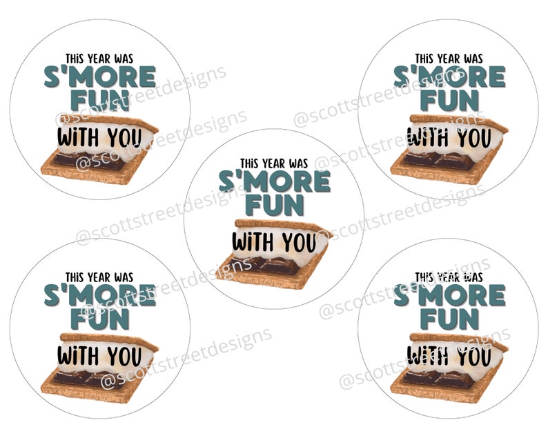 S'mores Gift Tag Printable This Year Was S'more Fun - Etsy