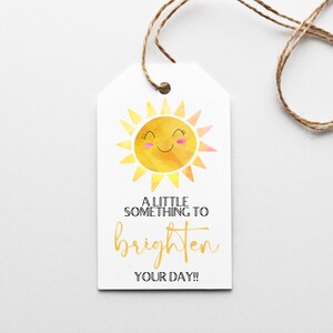 PRINTABLE Brighten Your Day Sunshine Gift Tag, Box of Sunshine Gift Tag ...
