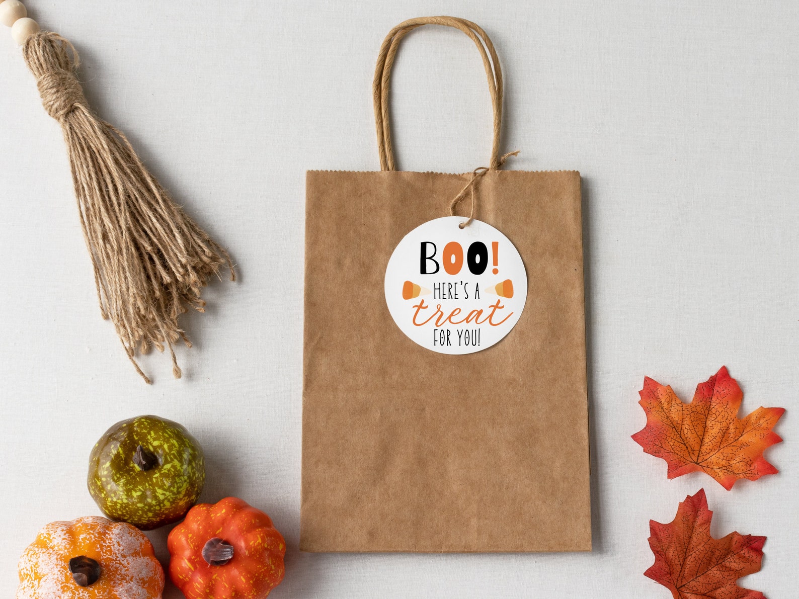 Halloween Printable Gift Tag, Boo Here's a Treat for You, Halloween ...