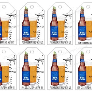 Beer Printable Gift Tag, Cocktail Gift Tag, Party Favor Tag, Cocktail ...