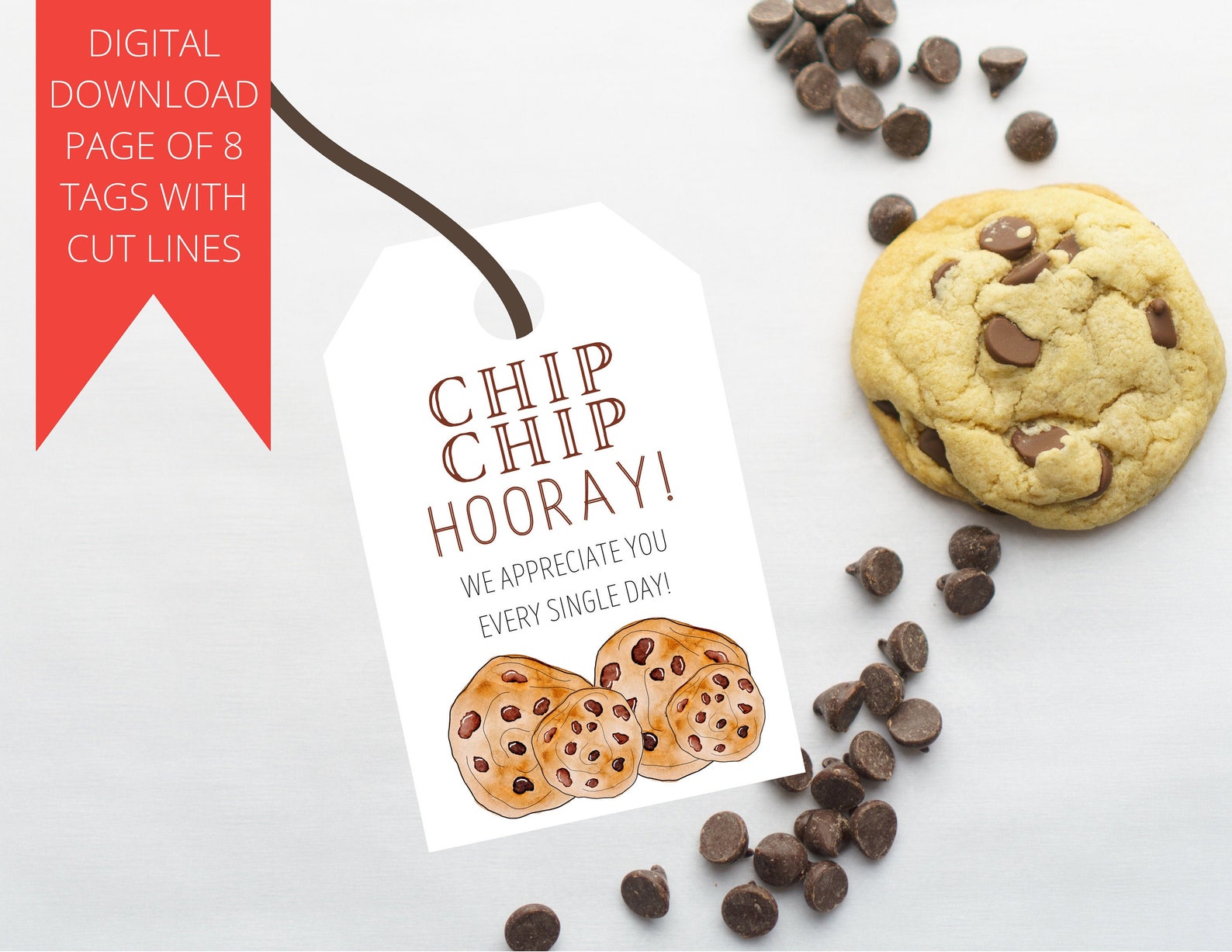 Chip Chip Hooray Printable Gift Tag Appreciation Gift - Etsy