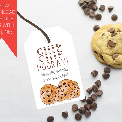 Chip Chip Hooray Printable Gift Tag Appreciation Gift - Etsy