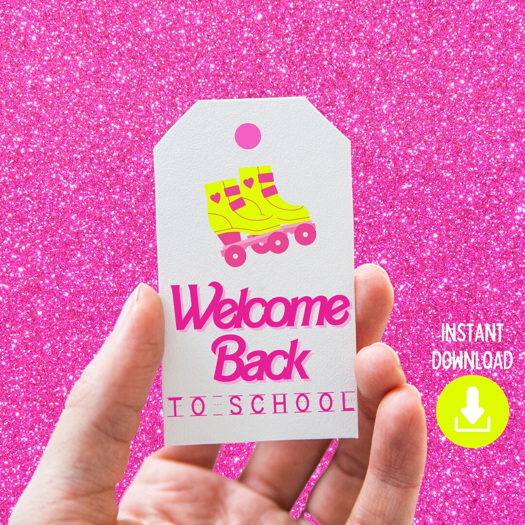 Welcome Back to School Gift Tag, Roller Blade Gift Tag, Teacher Era ...