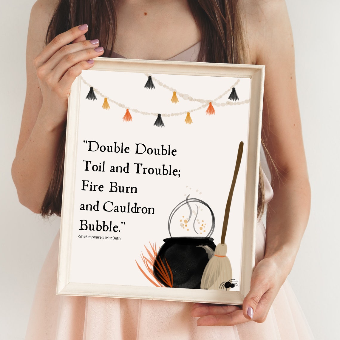 Double Double Toil and Trouble Printable Halloween Sign - Etsy