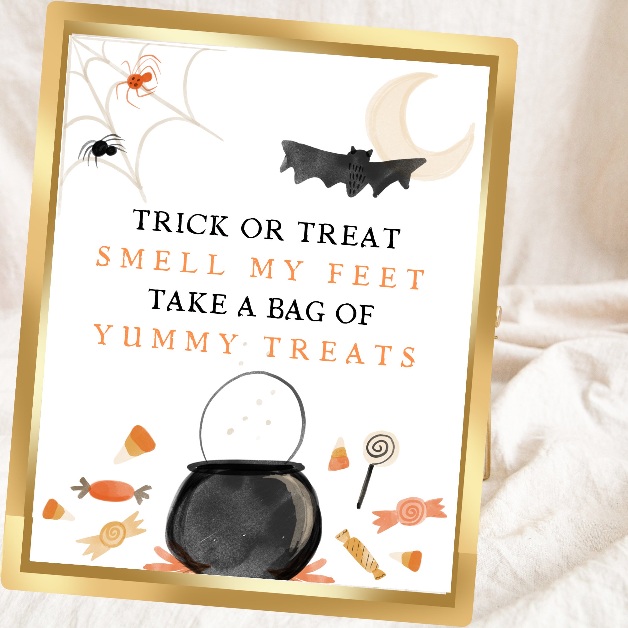 Trick or Treating Sign Trick or Treat Smell My Feet - Etsy