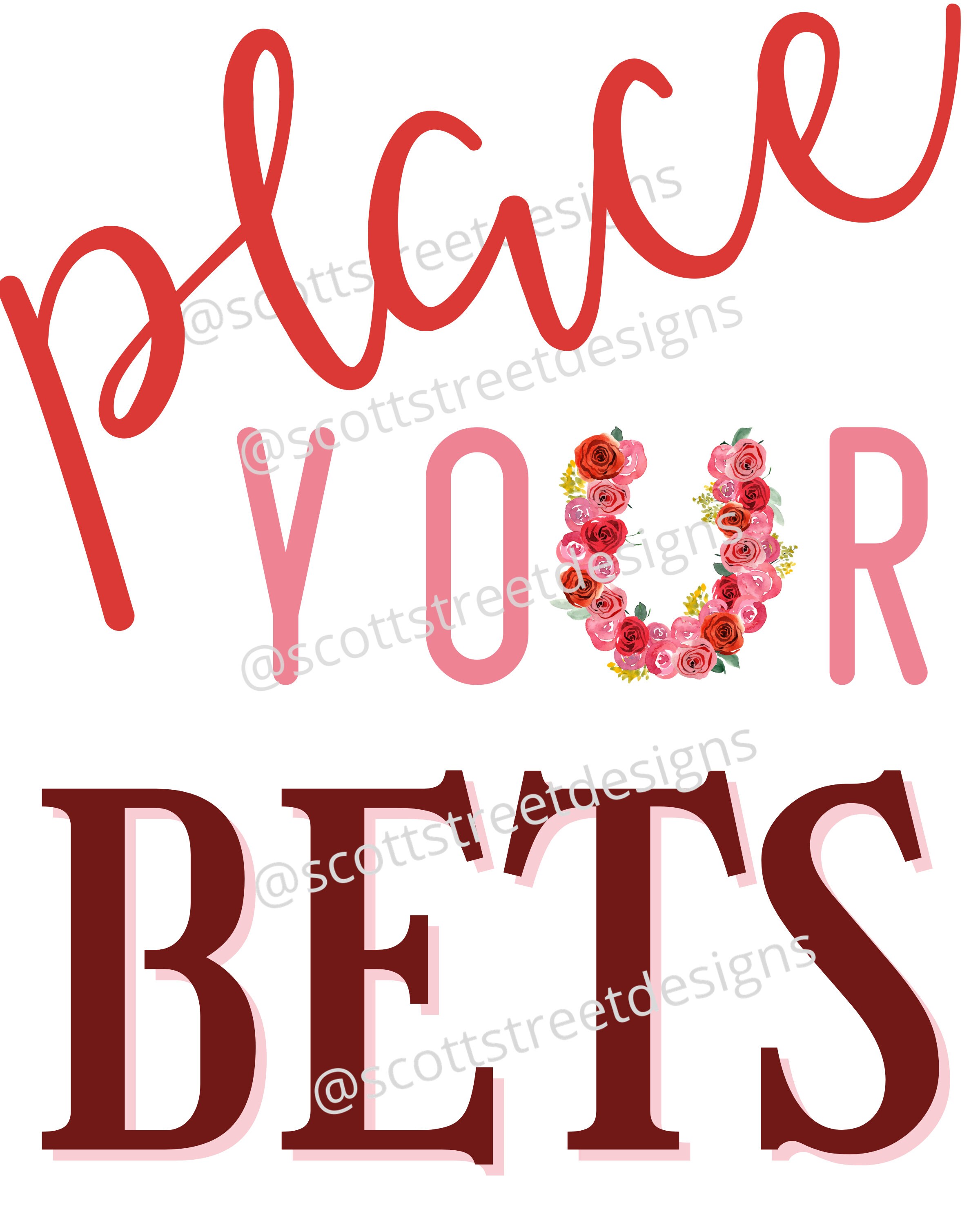 PRINTABLE Derby Party Printable Place Your Bets Sign Derby - Etsy UK