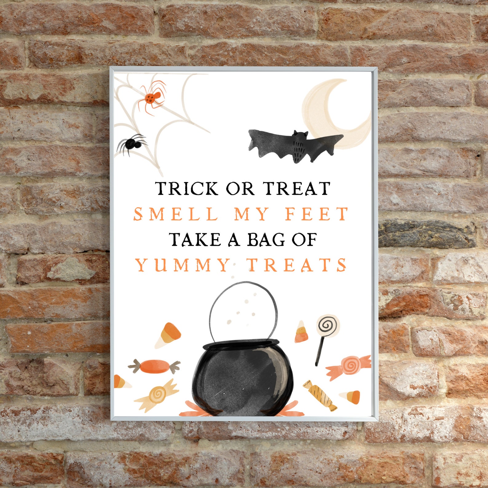 Trick or Treating Sign Trick or Treat Smell My Feet - Etsy
