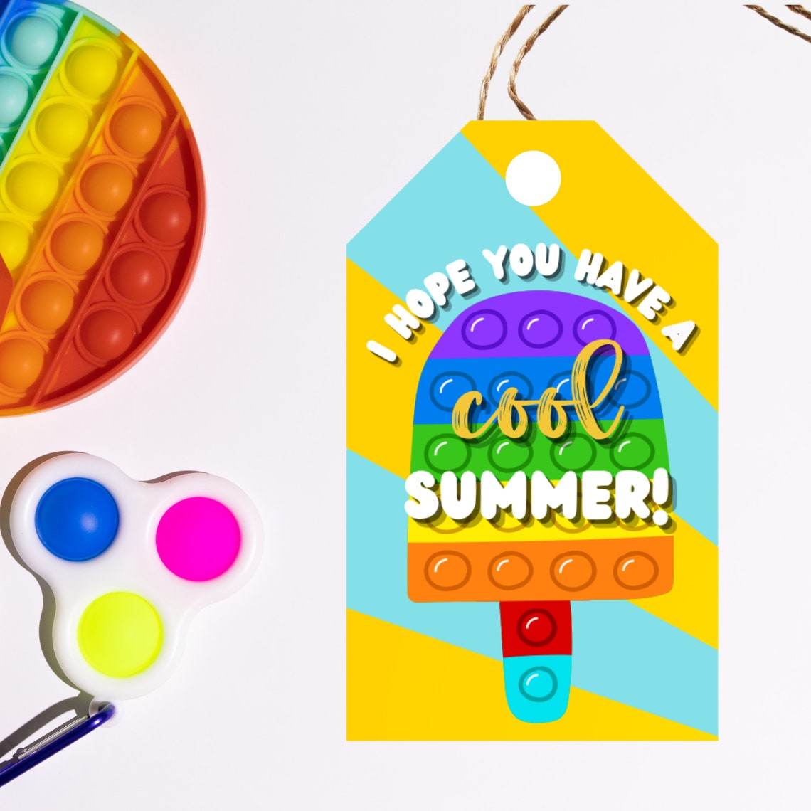 Pop It Gift Tags for Summer Printable Popsicle Gift Tag Cool - Etsy