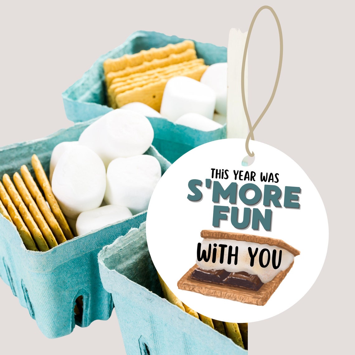 S'mores Gift Tag Printable This Year Was S'more Fun - Etsy