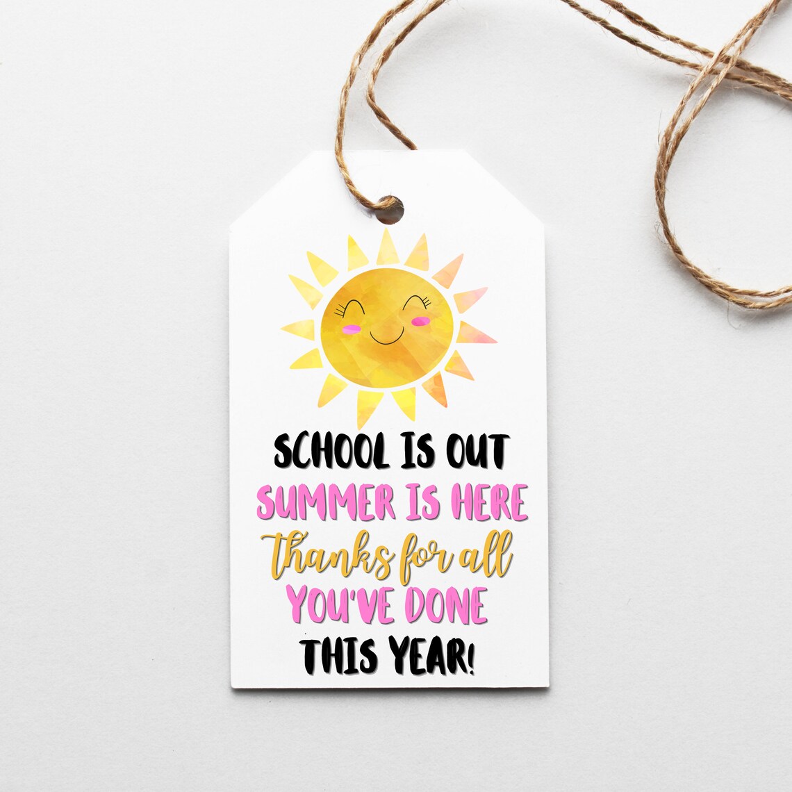 PRINTABLE School is Out Summer is Here Gift Tag Last Day of | Etsy
