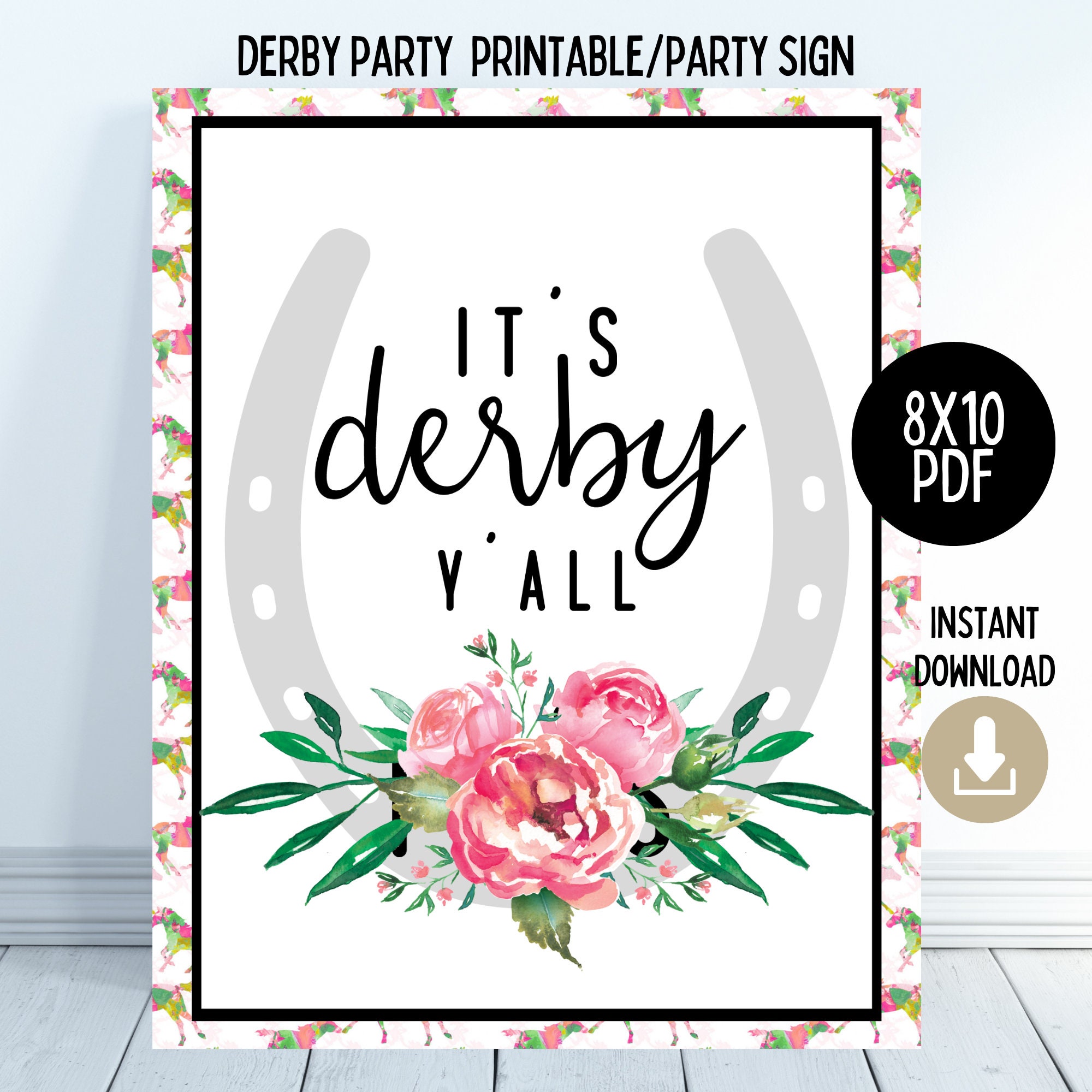 PRINTABLE It's Derby Y'all Derby Party Printable - Etsy