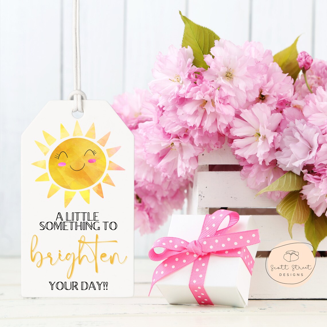 PRINTABLE Brighten Your Day Sunshine Gift Tag Box of Sunshine | Etsy