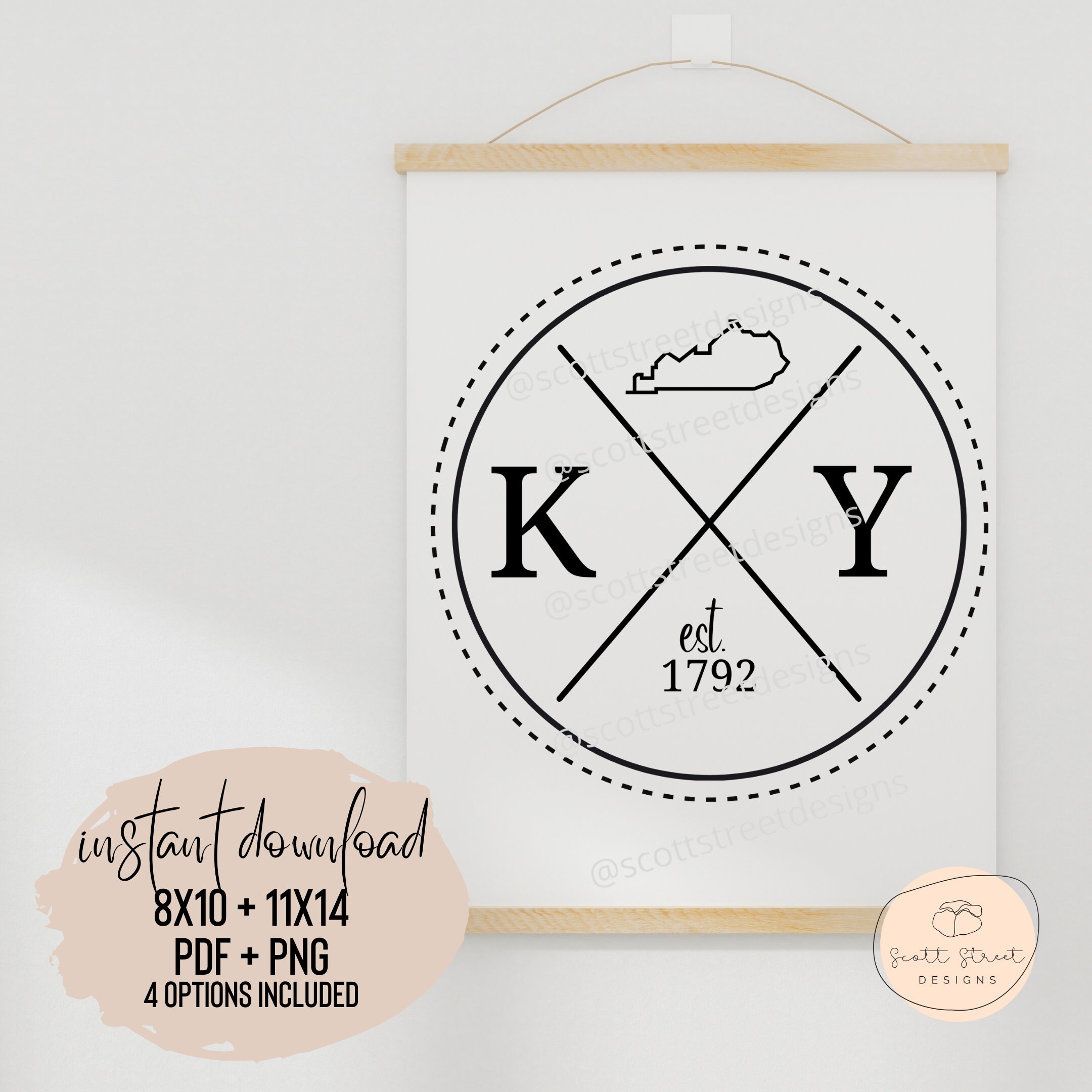 Kentucky State Pride Logo Digital Download Ky Home Kentucky - Etsy