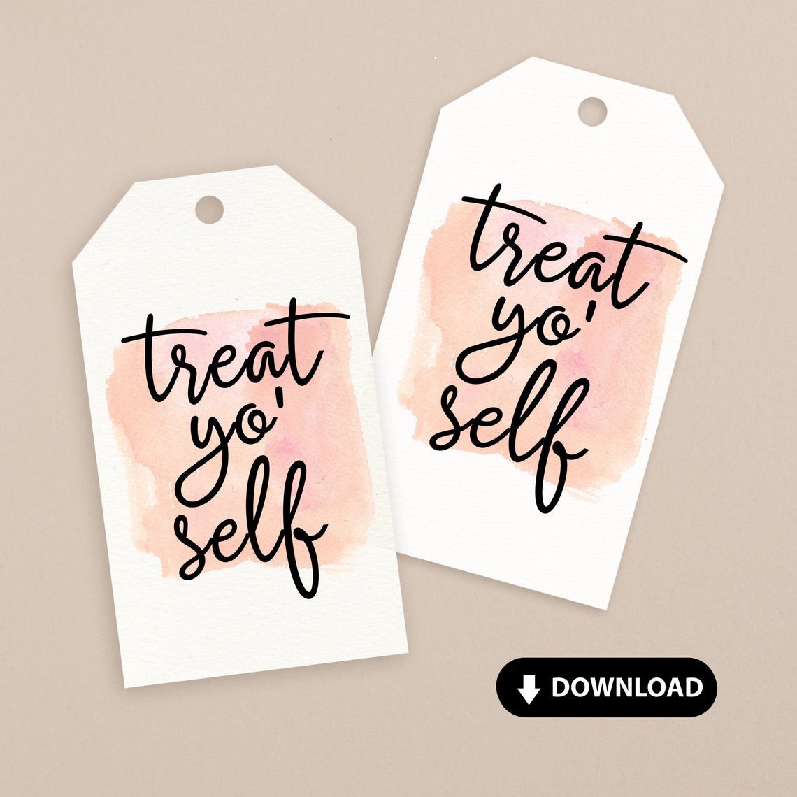 Treat Yo Self Printable Gift Tag for Birthday Best Friend - Etsy