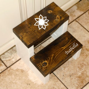 Personalized Rustic Kids Step Stool Rustic Wooden Step Stool - Etsy