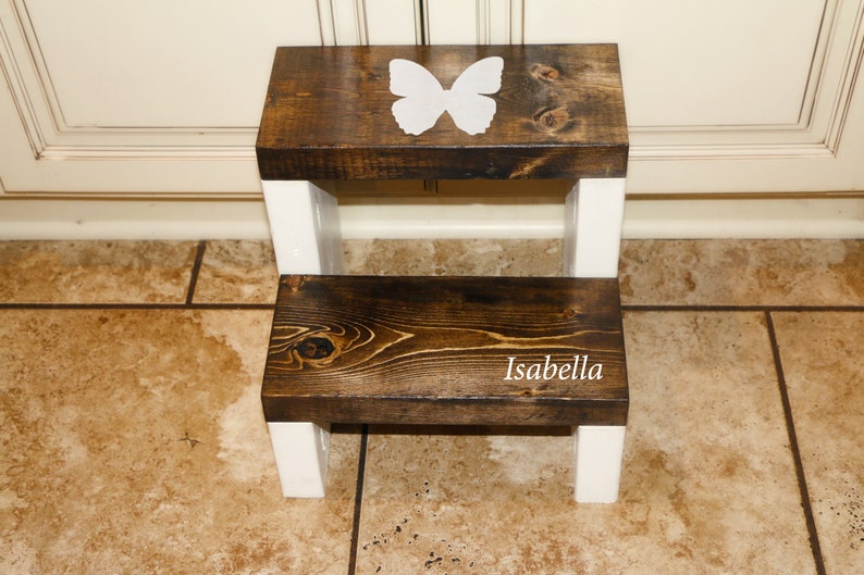 Personalized Rustic Kids Step Stool Rustic Wooden Step Stool | Etsy
